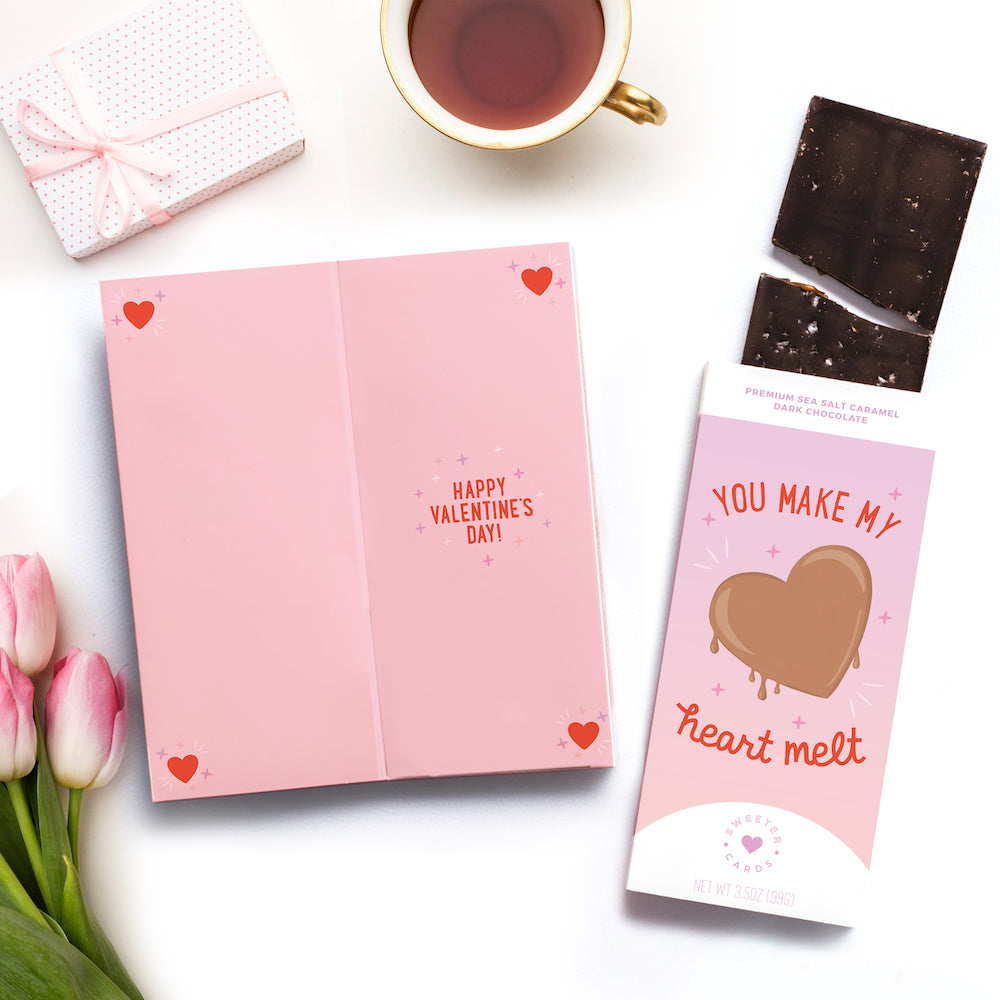 You Make My Heart Melt - Chocolate Valentine's Day Card – Sweeter Cards